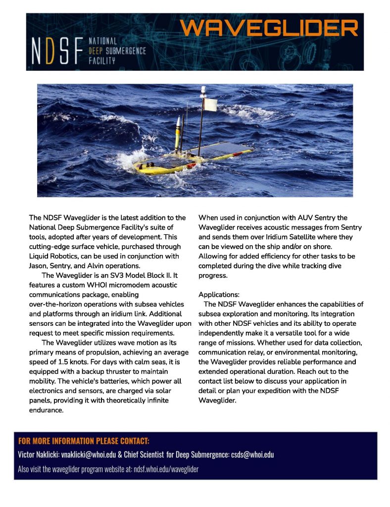 Waveglider - National Deep Submergence Facility